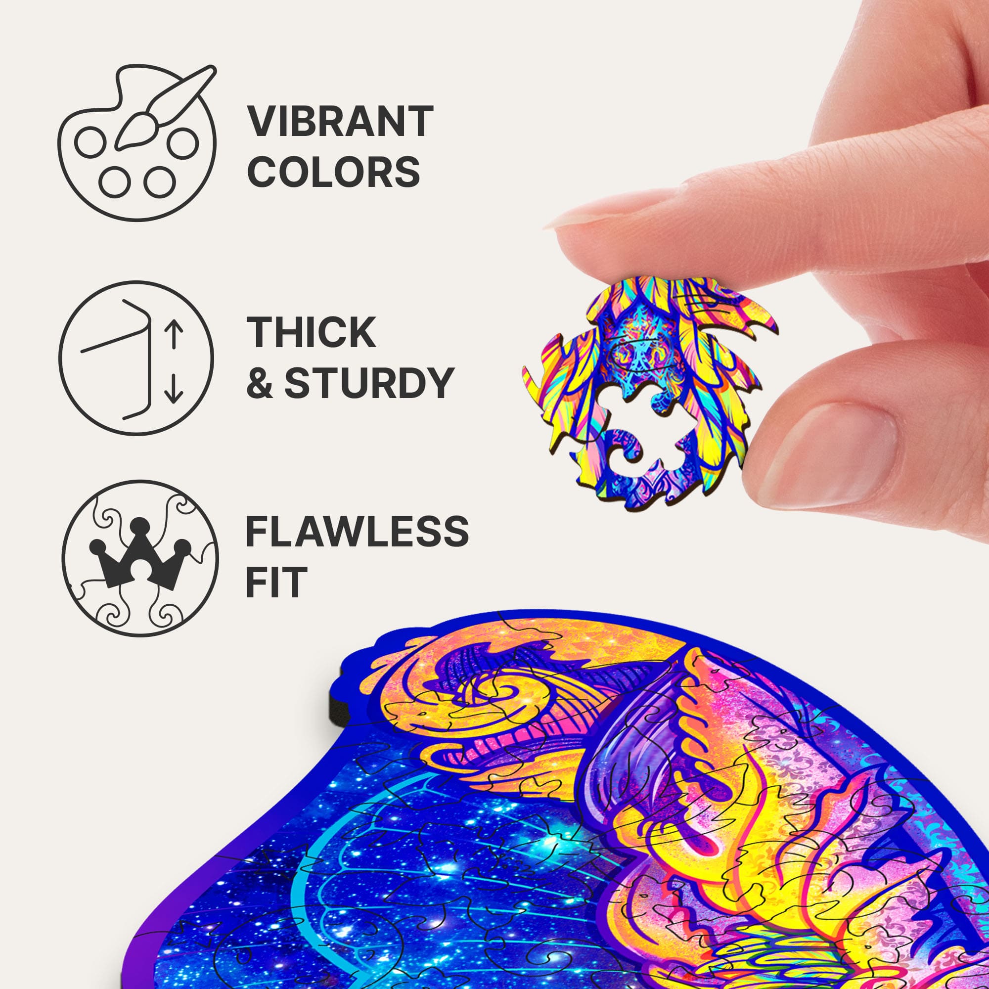 Intergalaxy Butterfly wooden puzzle - Unidragon